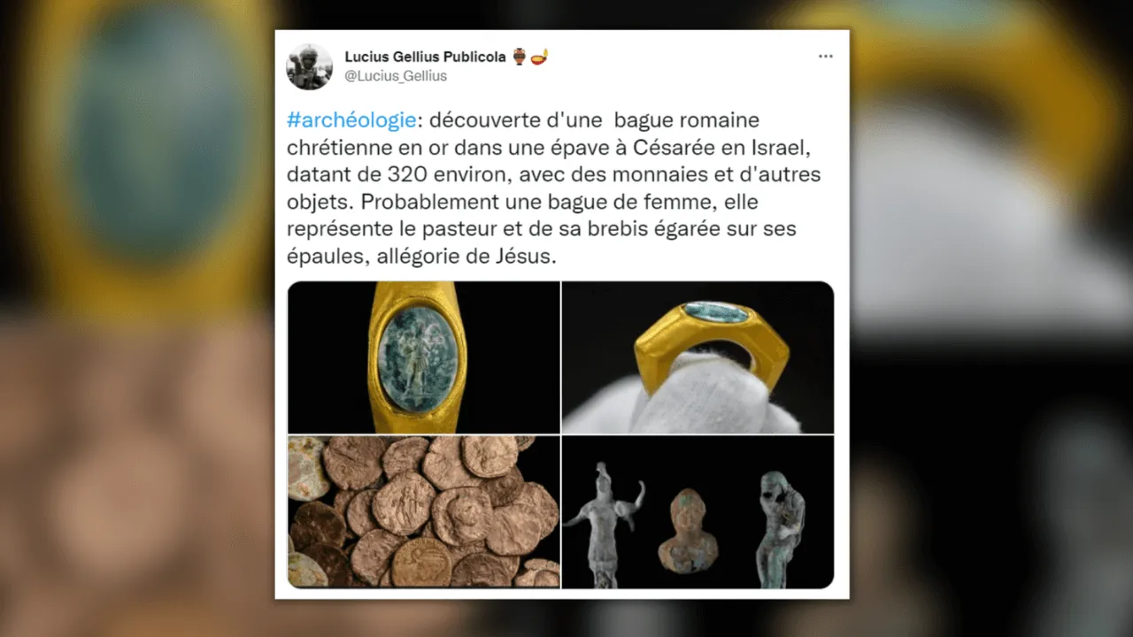 Une bague du IIIème siècle représentant Jésus découverte en Israël