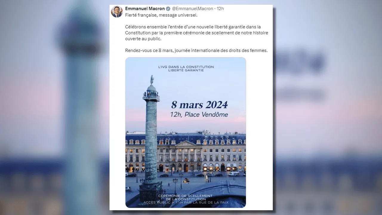 IVG dans la Constitution : une cérémonie ouverte au public ce vendredi 8 mars