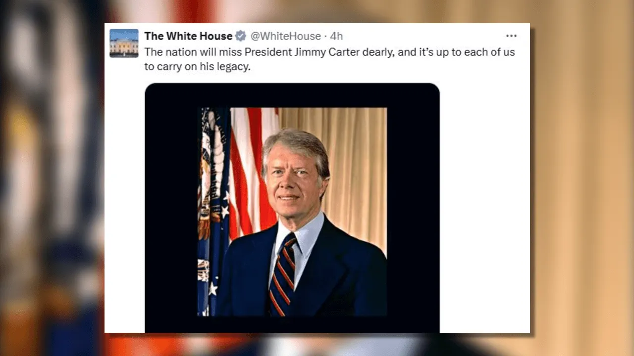 Mort de l'ex-président américain Jimmy Carter, à l'âge de 100 ans