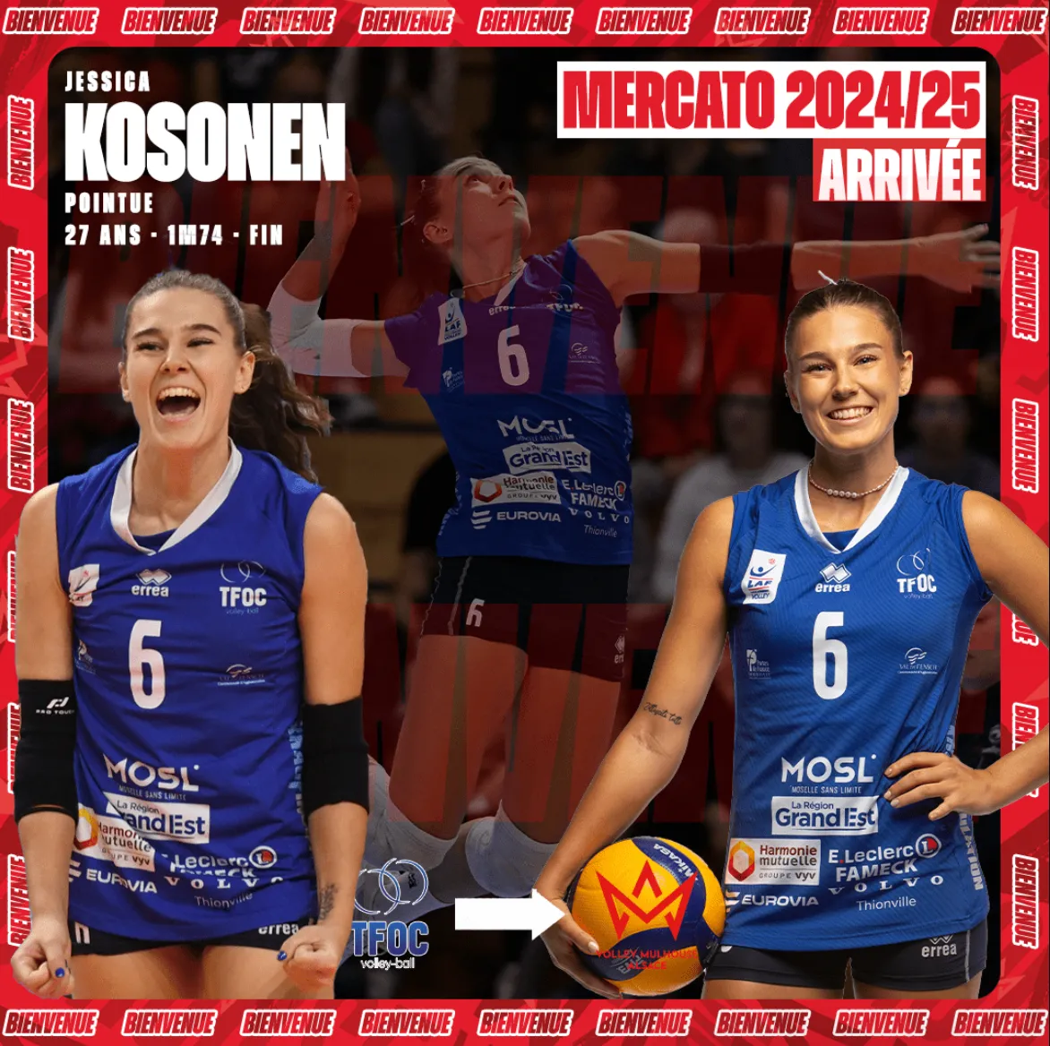 DKL - L'arrivée de Jessica Kosonen marque un tournant pour le Volley Mulhouse Alsace