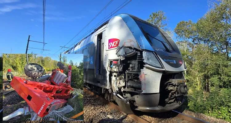 EVASION - Essonne : trois personnes blessées dans une collision entre un train et un engin de ...