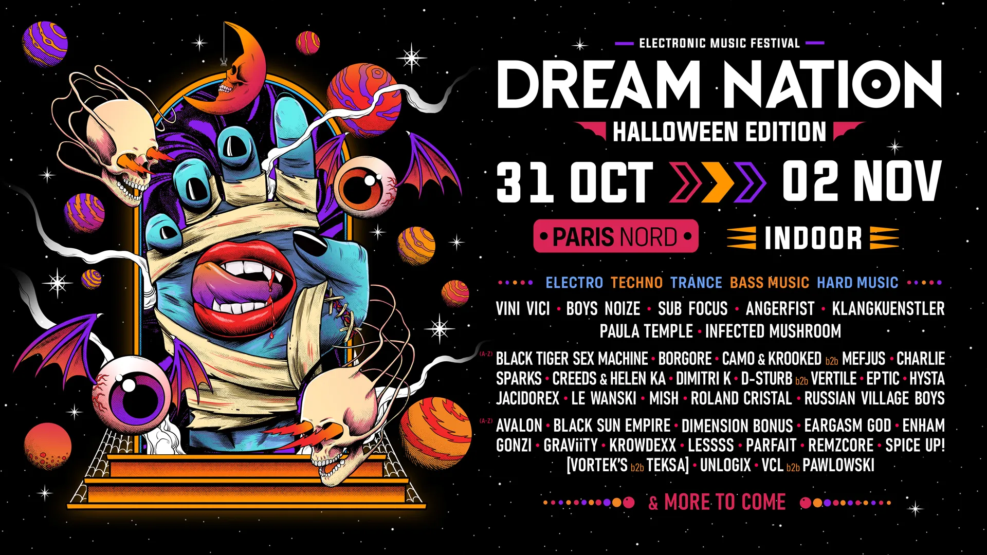 RADIO FG Annonce 2ème noms de la programmation Dream Nation Halloween ...
