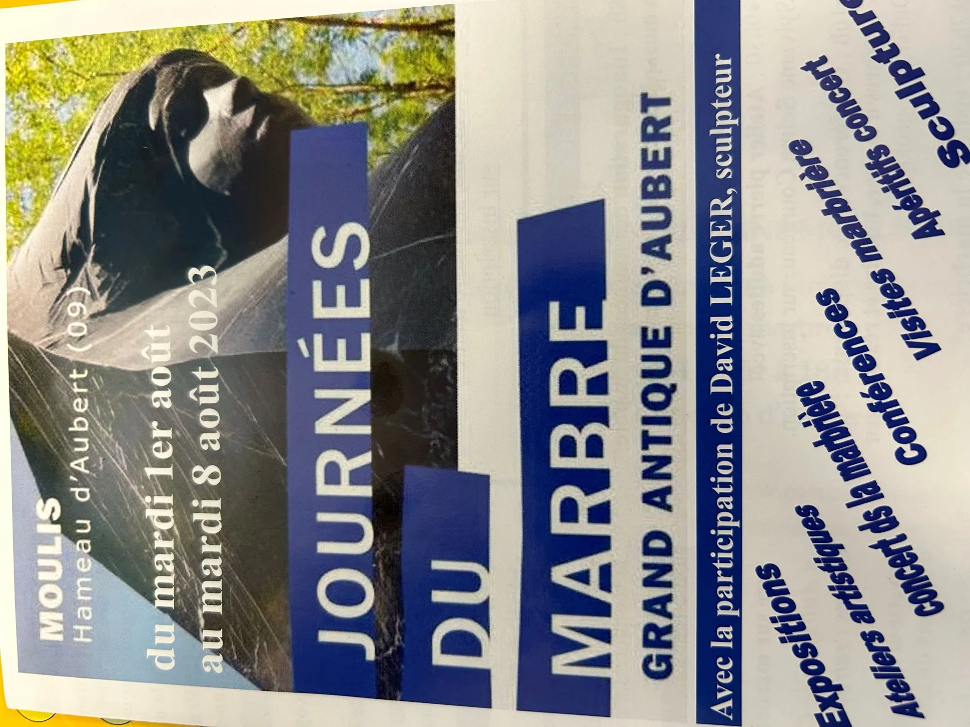 Le journal du 01/08/2023-Journées du marbre