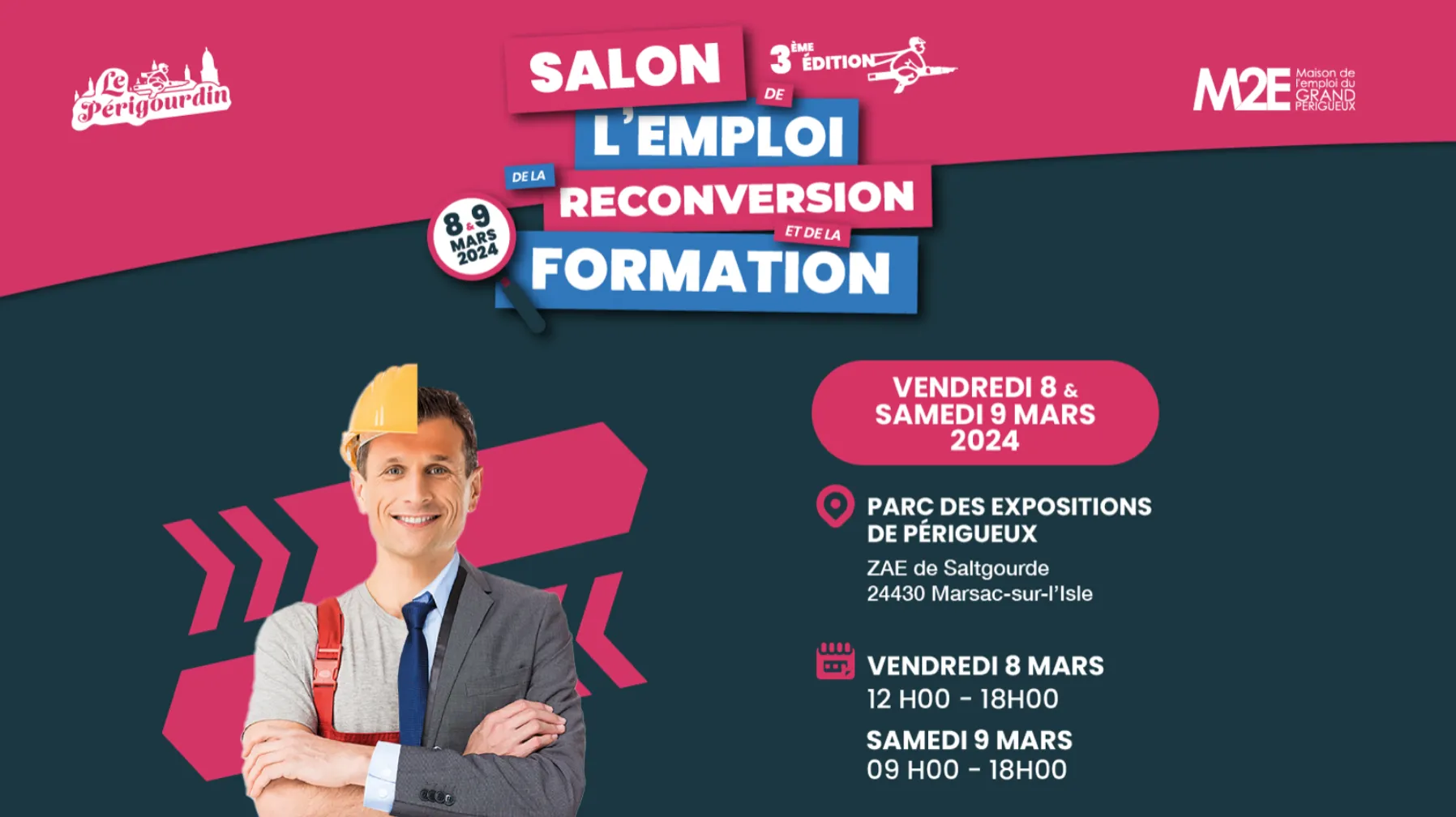 Salon de l'Emploi, de la Reconversion et de la Formation : c’est ces 8 et 9 mars à Périgueux