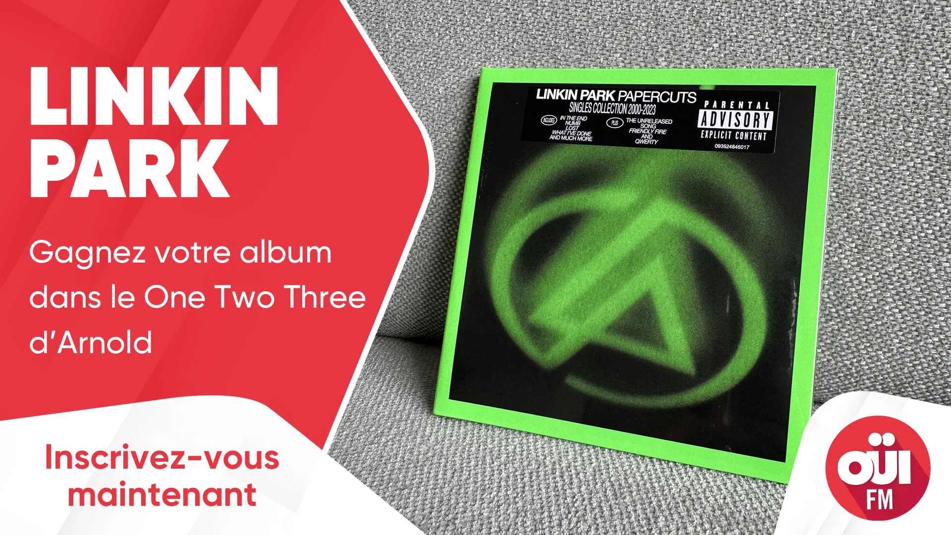 Album Linkin Park à gagner dans le "One Two Three" D'Arnold