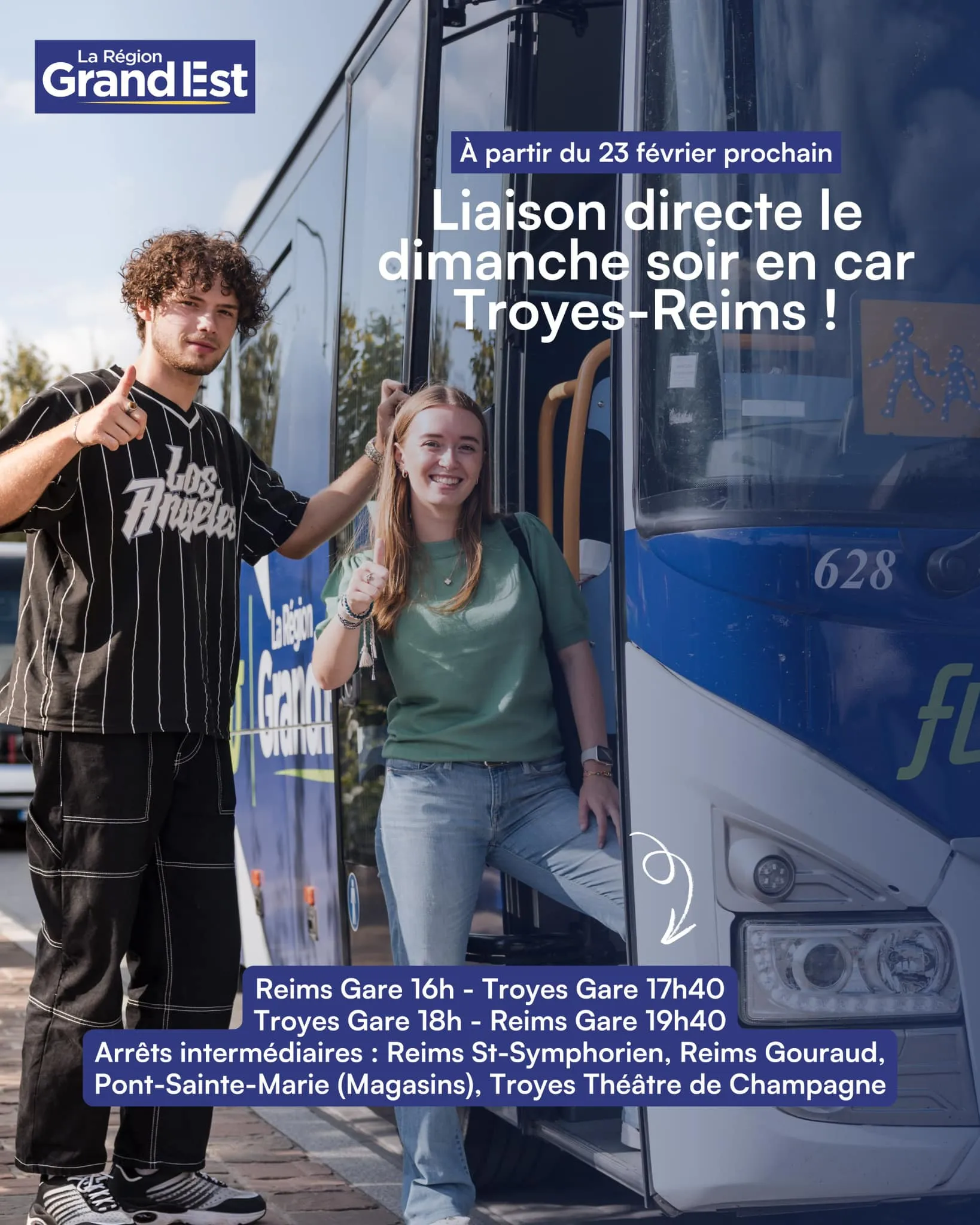 Actus - Champagne FM - Nouvelle liaison Reims - Troyes le dimanche soir.