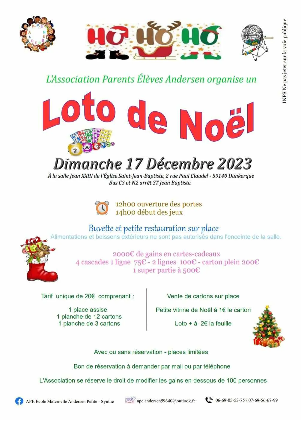 Loto de Noël à Dunkerque le 17 novembre