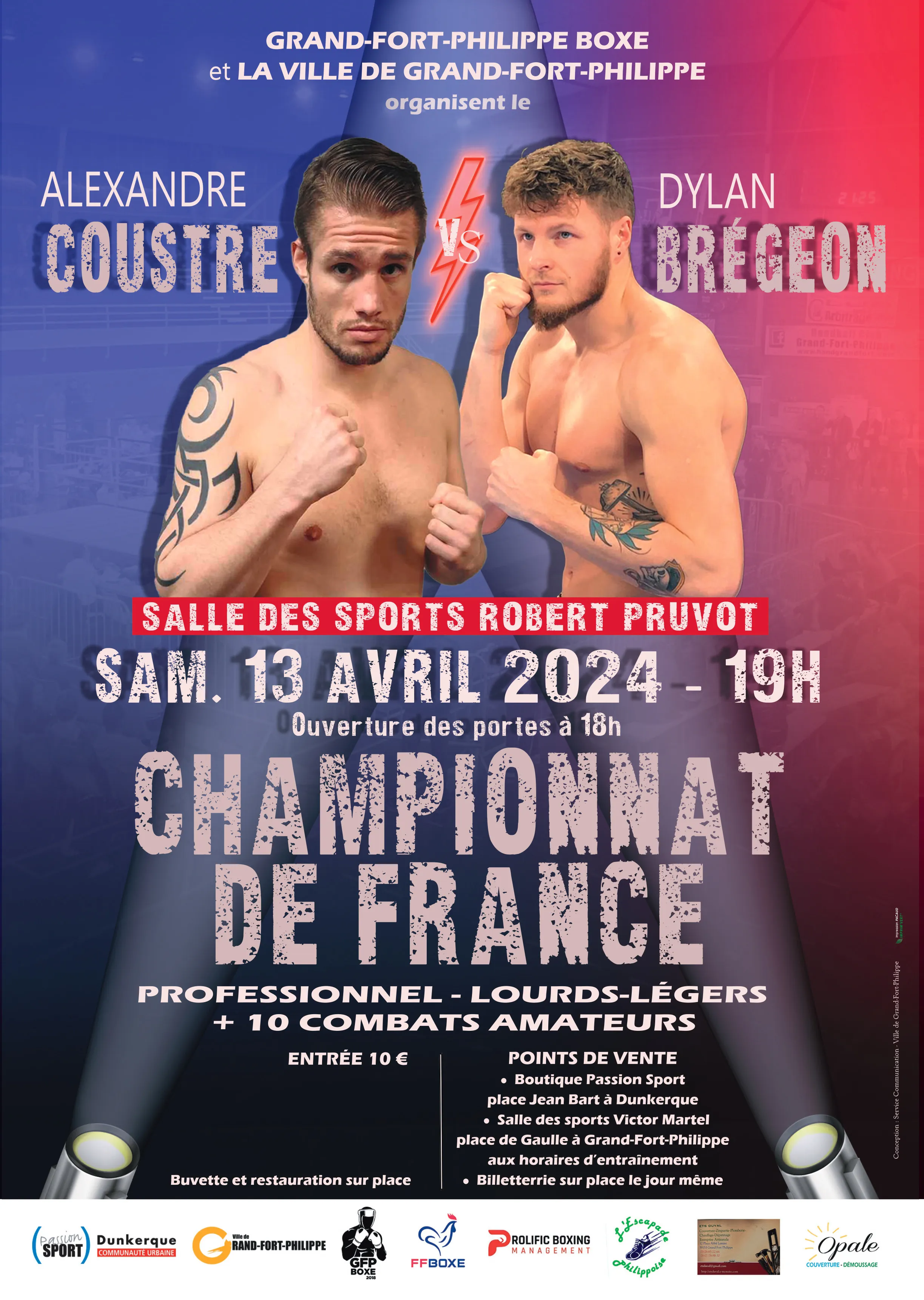 Gala de boxe - Championnat de France des lourds-légers le 13 avril à ...