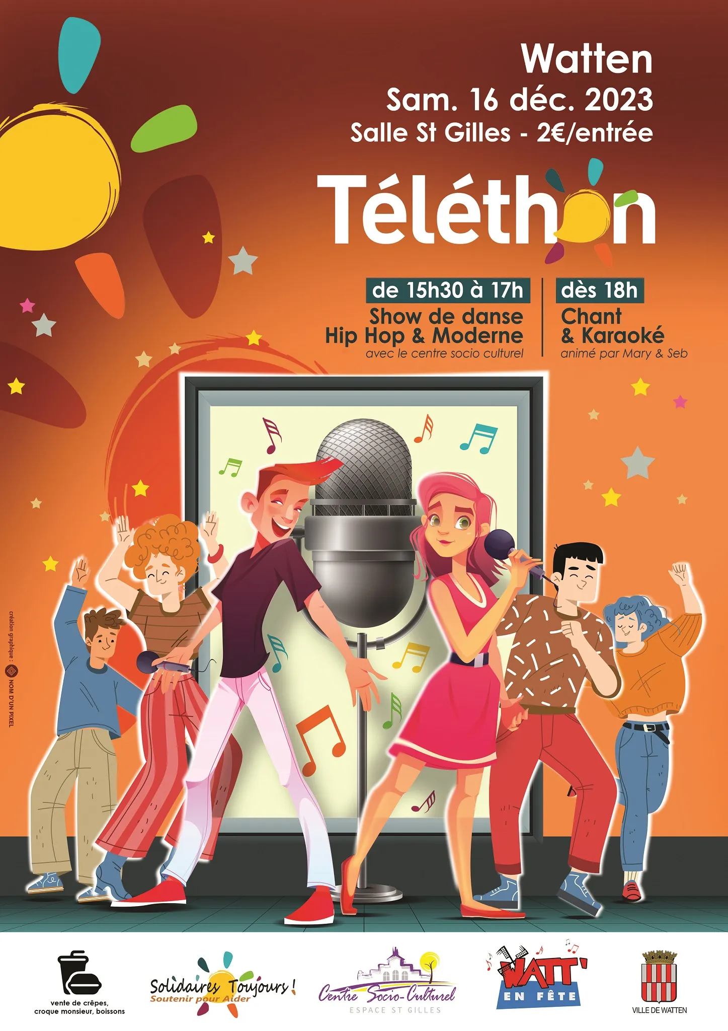 Animations pour le Téléthon à Watten le 16 décembre