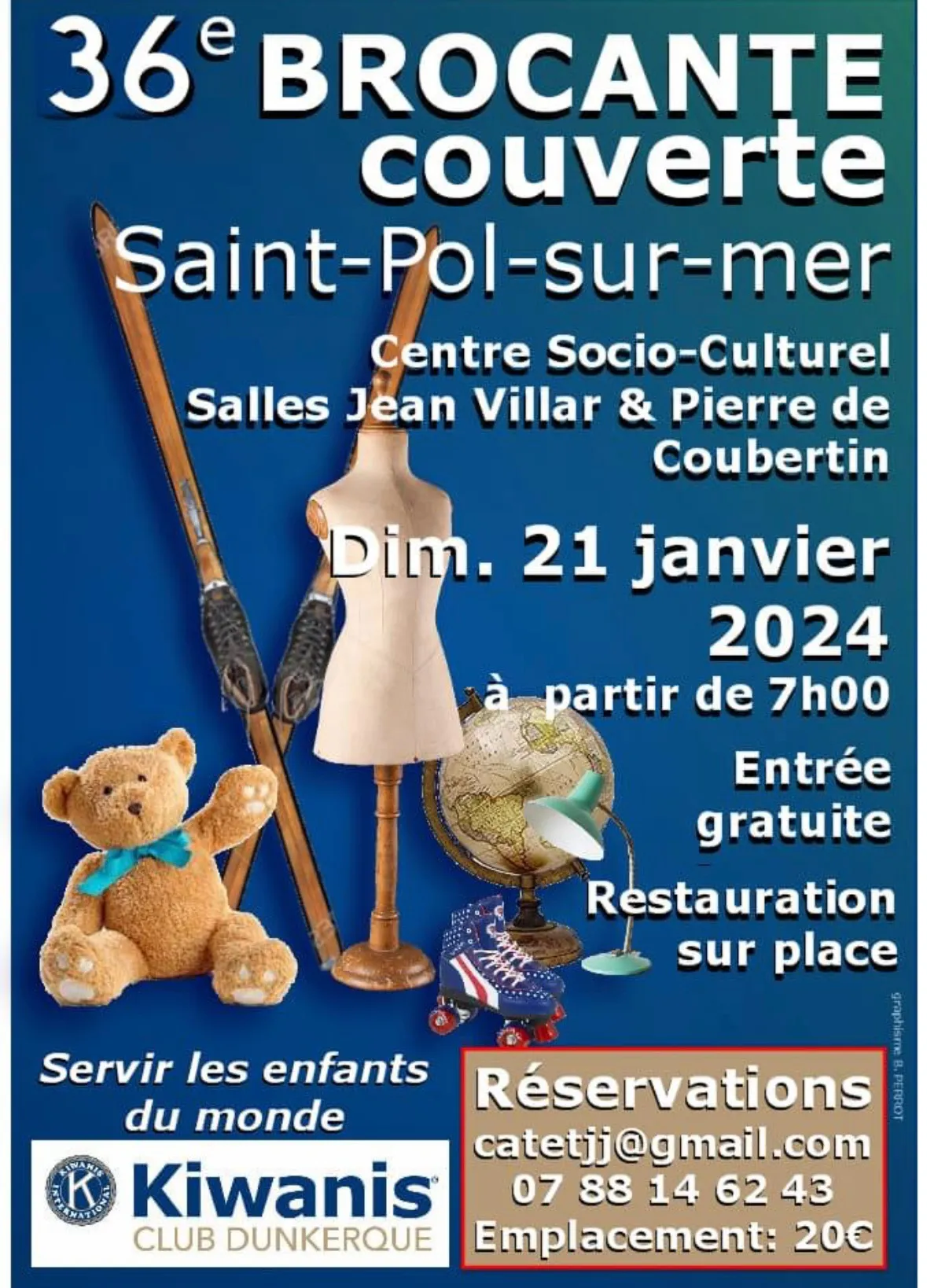 Brocante couverte à St Pol sur Mer le 21 Janvier