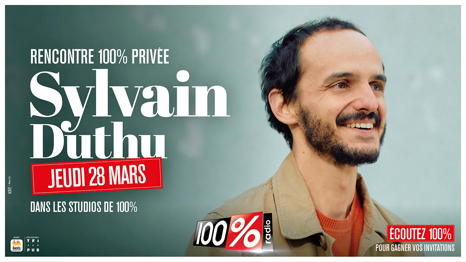 SYLVAIN DUTHU, INVITÉ EXCEPTIONNEL DE 100% RADIO