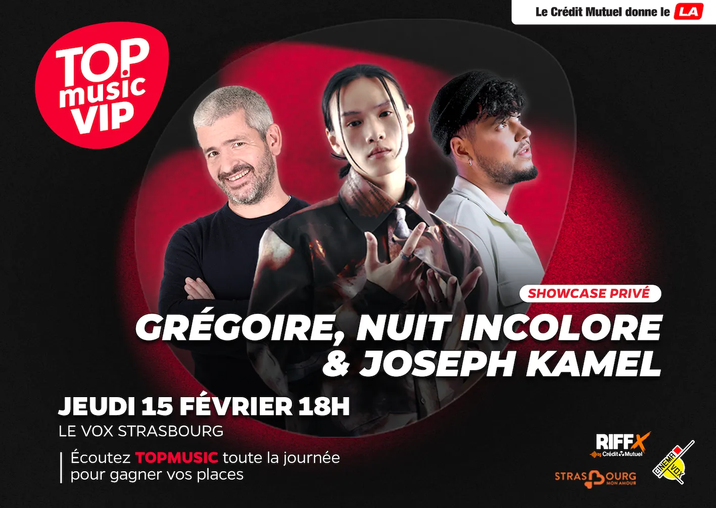 Trois artistes pour notre prochain Top Music VIP