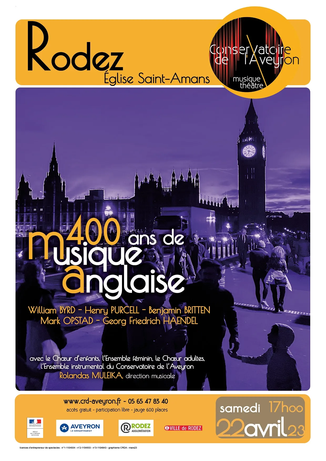TOTEM - Concert "400 ans de musique anglaise"