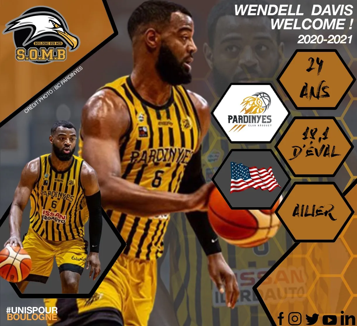 Le SOMB tient son Américain