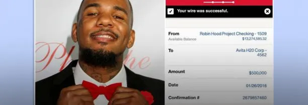 Le rappeur The Game poste une capture d'écran de son (énorme) compte en ...