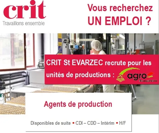 CRIT INTERIM ST EVARZEC RECRUTE - OCEANE