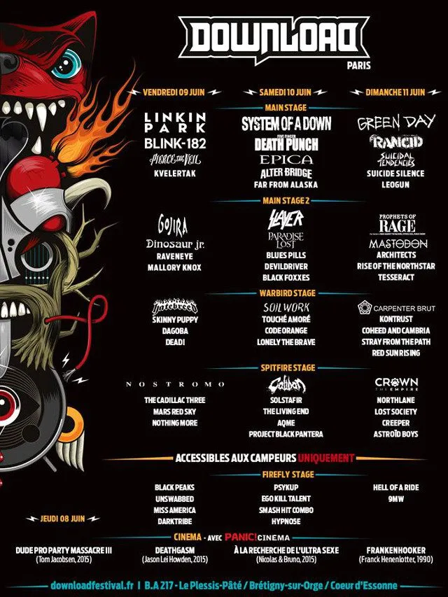 Download Festival Paris 2017 : l'affiche finale - OUI FM