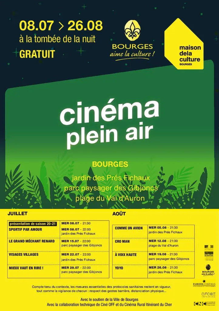 Du cinéma en plein air tous les mercredis à Bourges - VIBRATION