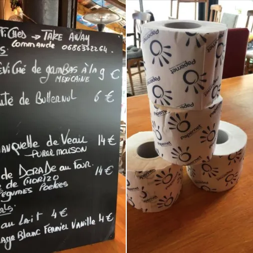 Reconfinement : un restaurant offre « un rouleau de PQ pour chaque ...