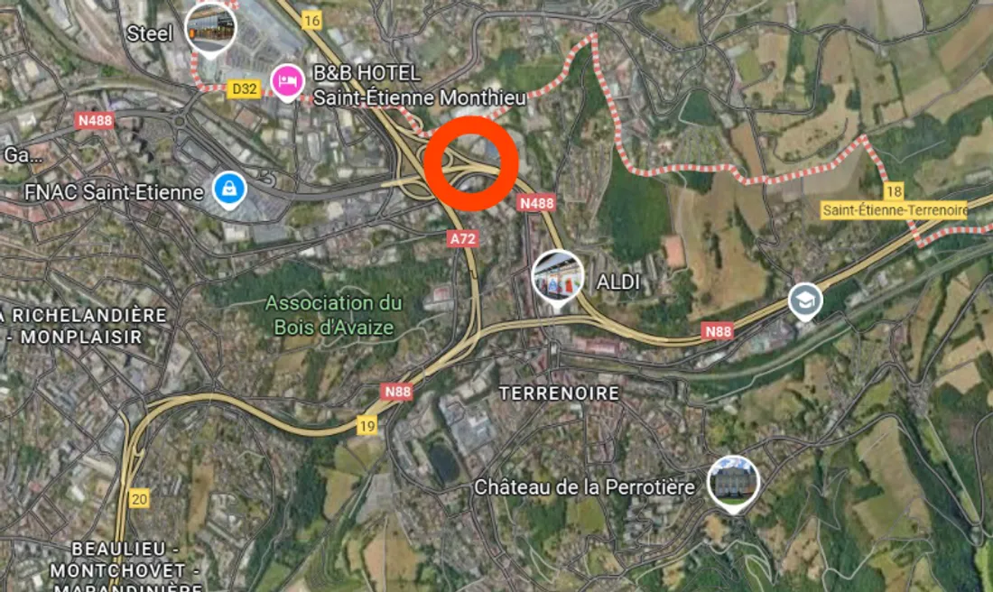 RN88 à Saint-Etienne : un tronçon "neutralisé" après un affaissement