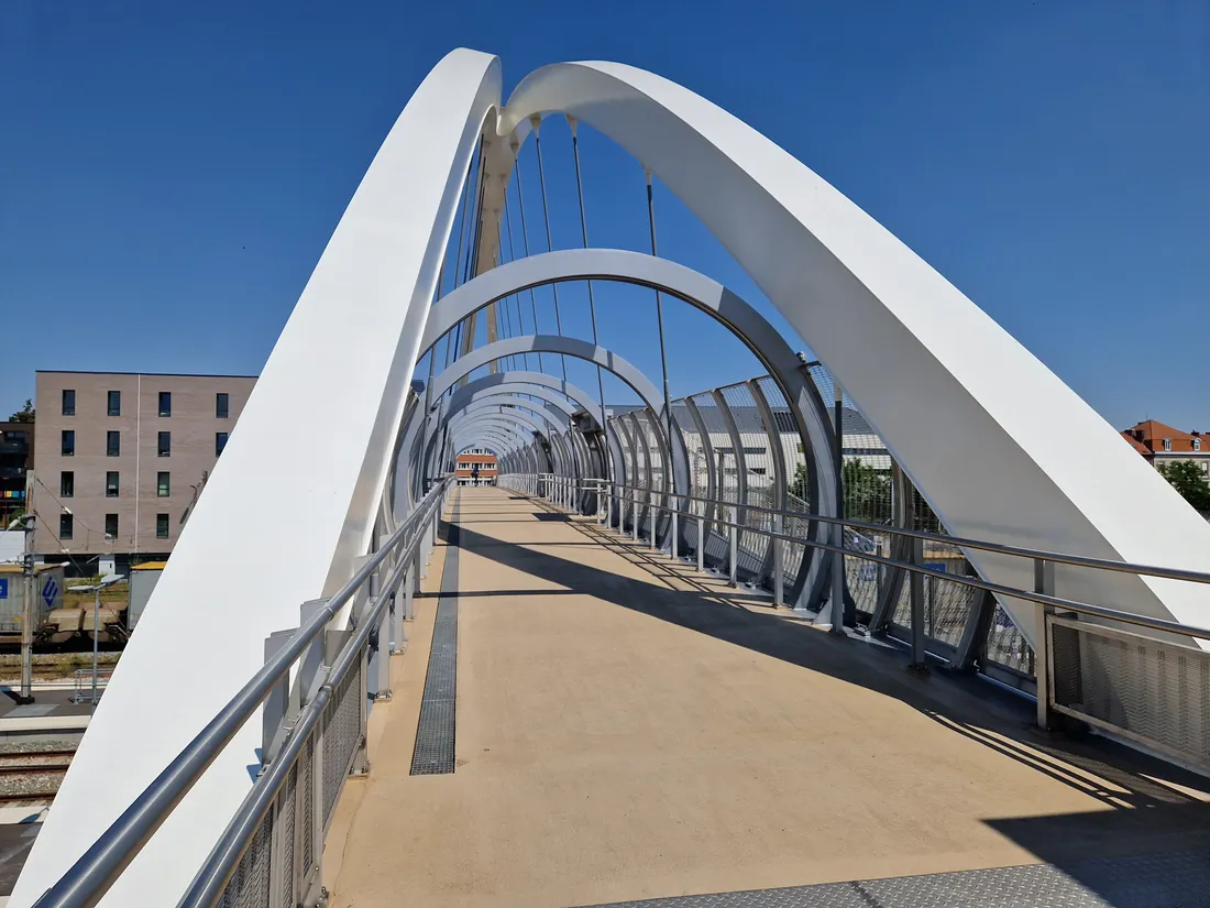 A Hazebrouck, la passerelle a été officiellement inaugurée