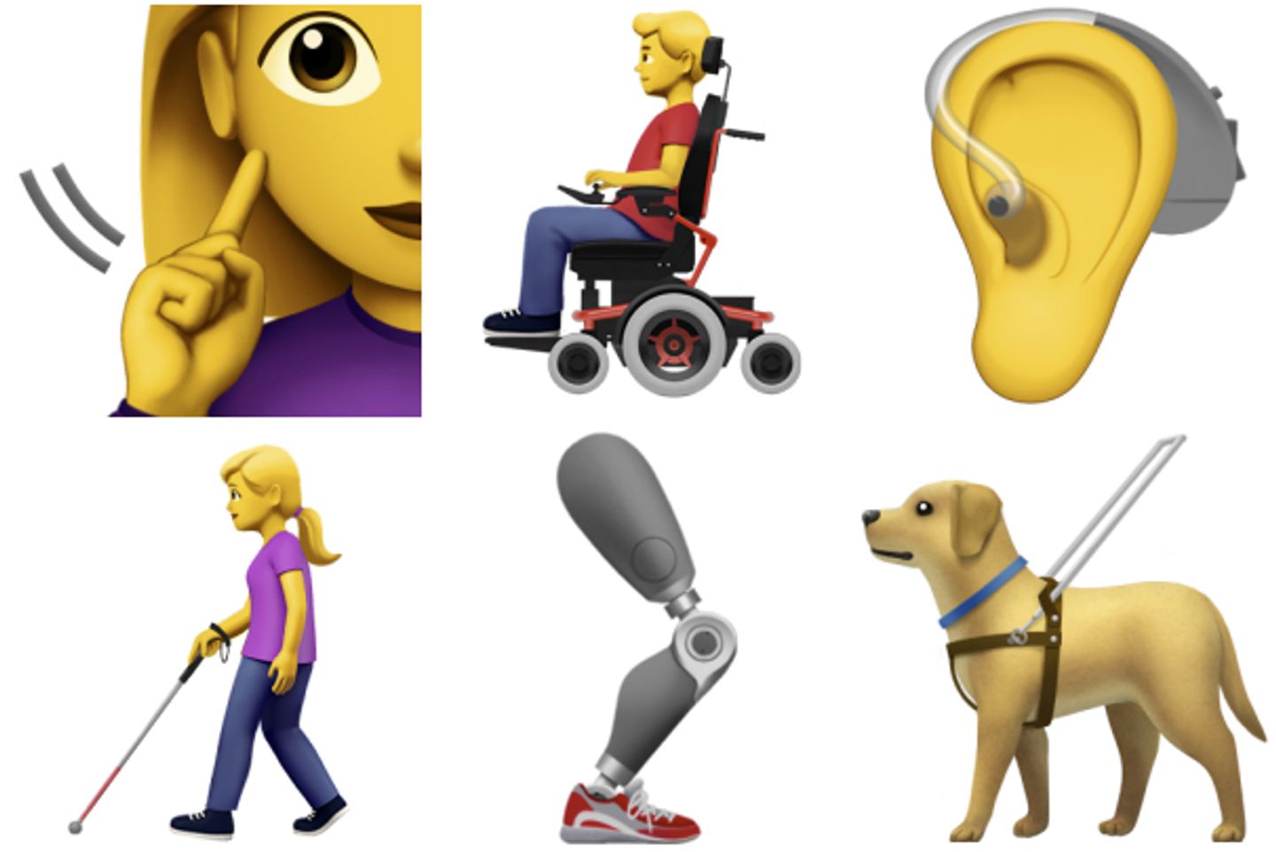 Apple : des émojis représentant le handicap vont bientôt débarquer